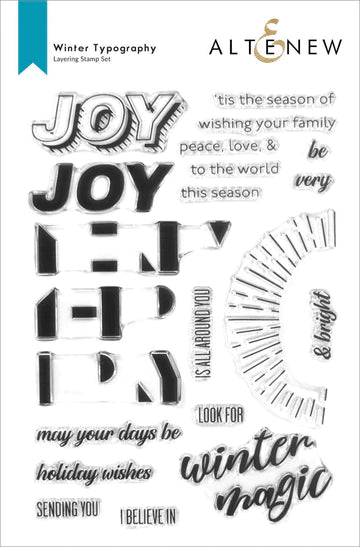 Winter Typography Stamp Set – Bumbleberry Papercrafts Ltd