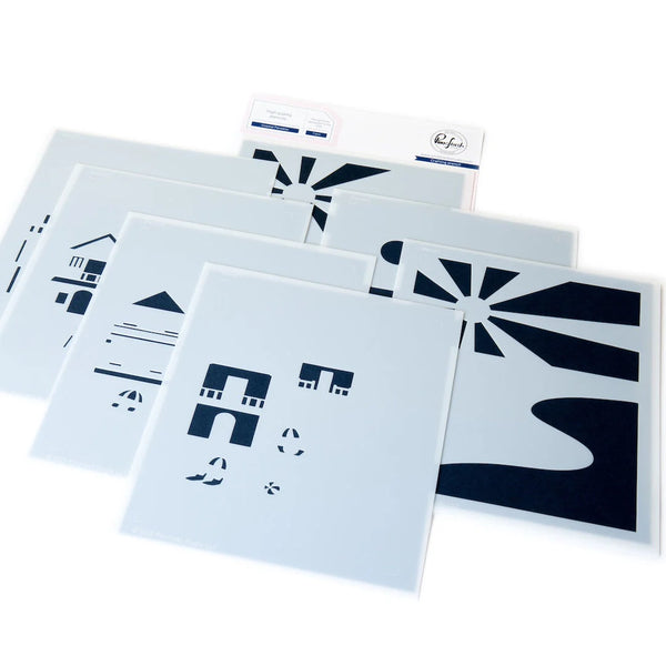 Coastal Paradise stencil – Bumbleberry Papercrafts Ltd