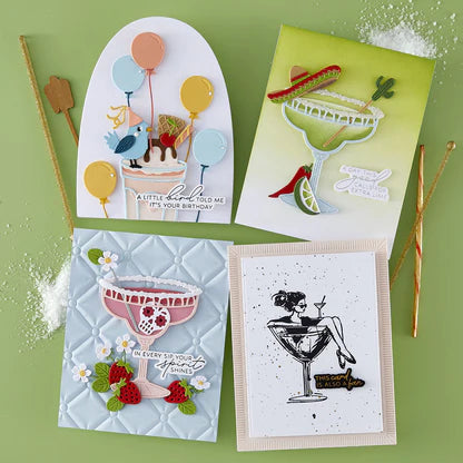 Fountain Wishes Sentiments BetterPress Plate & Die Set from the Happie ...