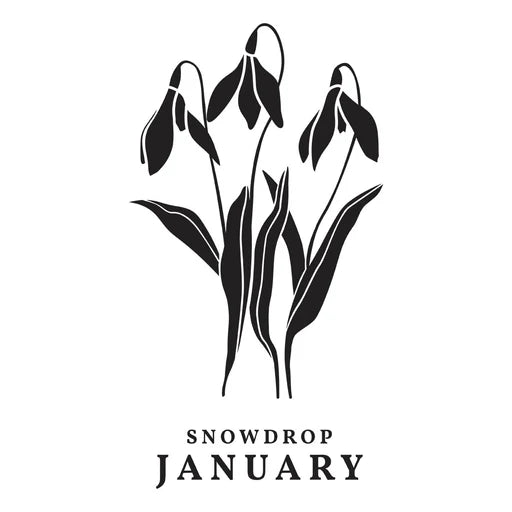 January Snowdrop Press Plates from the Florals Through the Year Collec ...