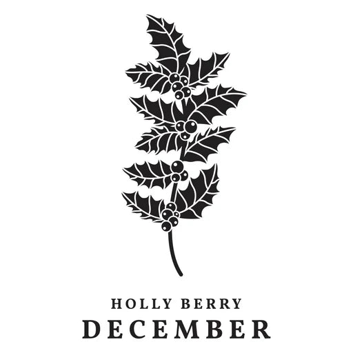 December Holly Berry Press Plates from the Florals Through the Year Co ...