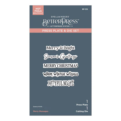 Merry Messages Plate & Die Set from the Wonderland Collection ...