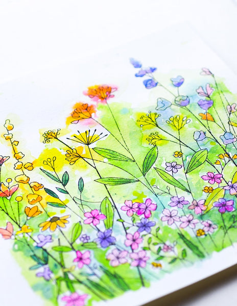 Wildflower Field Cling Stamp – Bumbleberry Papercrafts Ltd