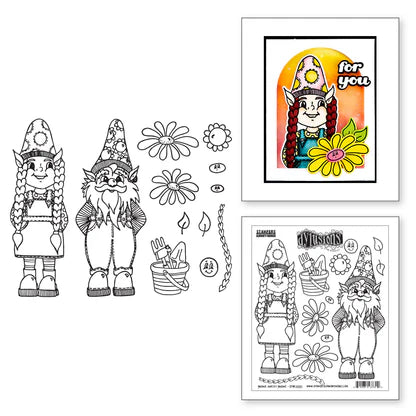Gnome Sweet Gnome Cling Stamps from Stamps & Dies by Dyan Reaveley ...