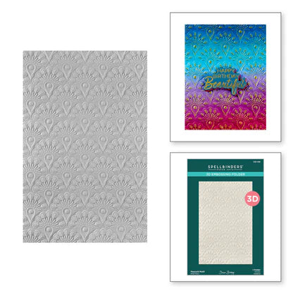 Peacock Motif 3D Embossing Folder from the Peacock Paradise Collection ...