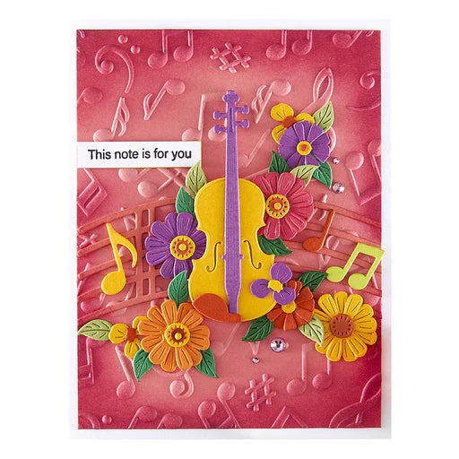 Musical Notes 3D Embossing Folder from the Bibi's Musical Notes Collec ...