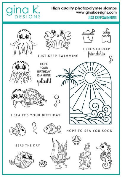 Just Keep Swimming Stamp Set – Bumbleberry Papercrafts Ltd