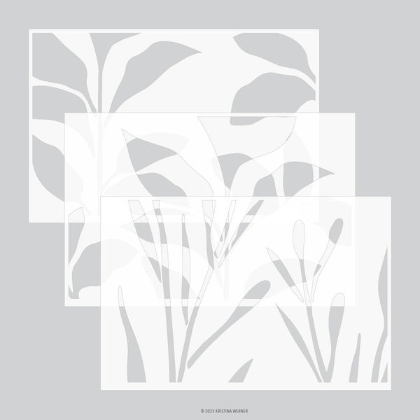 Botanic Shade Stencil Pack (3 qty.; 6 x 9) – Bumbleberry Papercrafts Ltd
