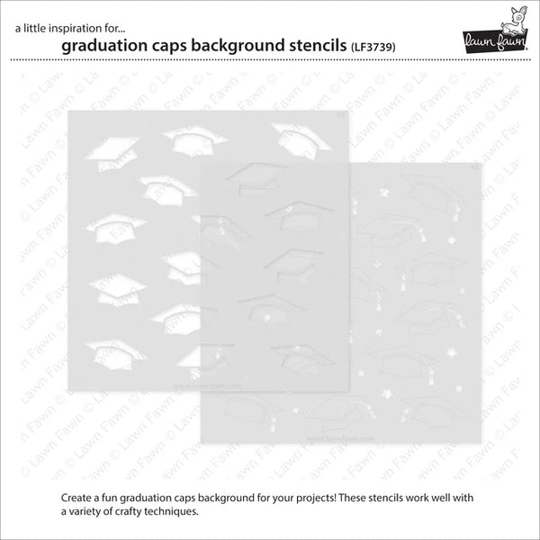 Graduation Caps Background Stencils – Bumbleberry Papercrafts Ltd