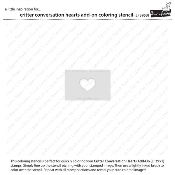 Critter Conversation Hearts Add-On Coloring Stencil – Bumbleberry ...