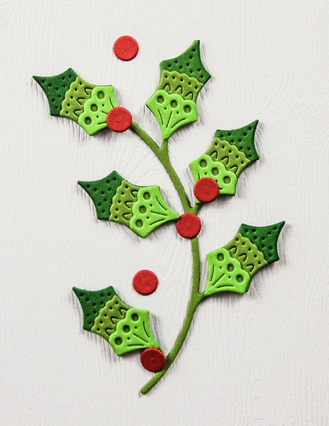 Nordic Holly Sprig – Bumbleberry Papercrafts Ltd