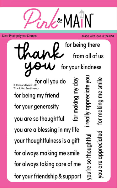 Thank You Sentiments 4X6 Stamp Set – Bumbleberry Papercrafts Ltd
