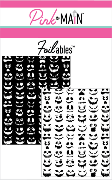 SPOOKY FACES FOILABLES PANELS (2 DESIGNS) – Bumbleberry Papercrafts Ltd