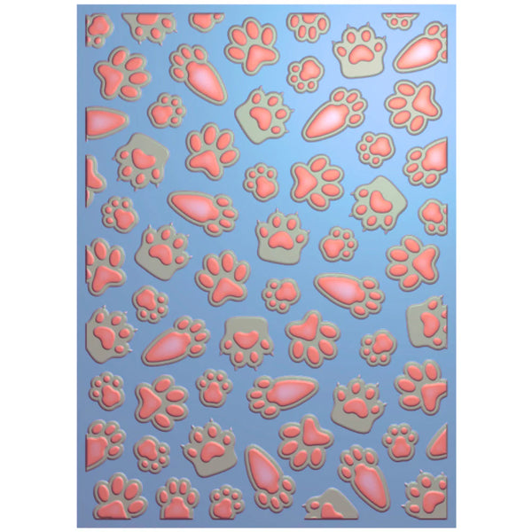 Paw Prints - 3D Embossing Folder – Bumbleberry Papercrafts Ltd