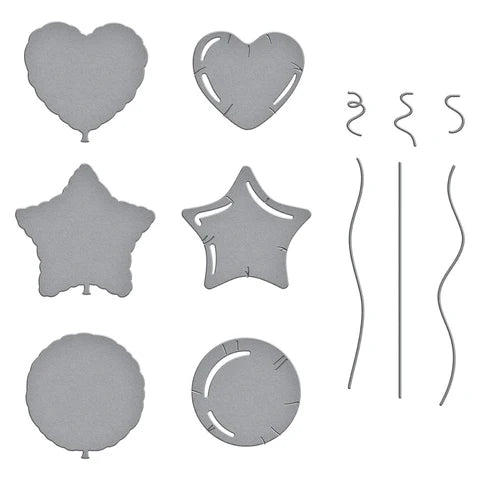 Mylar Balloons Etched Dies from Simon's Birthday Bash Collection by Si ...