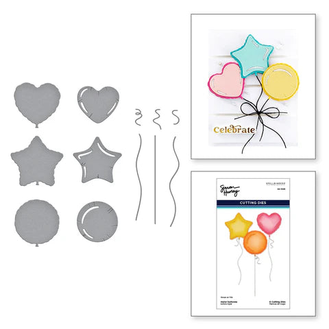 Mylar Balloons Etched Dies from Simon's Birthday Bash Collection by Si ...