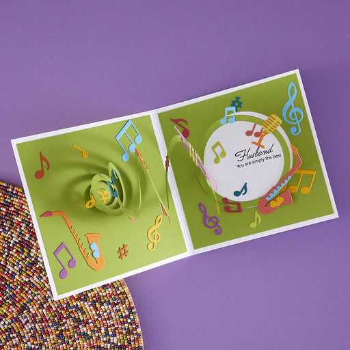 Musical Notes & Stave Pop-Up Etched Dies from the Bibi's Musical Notes ...