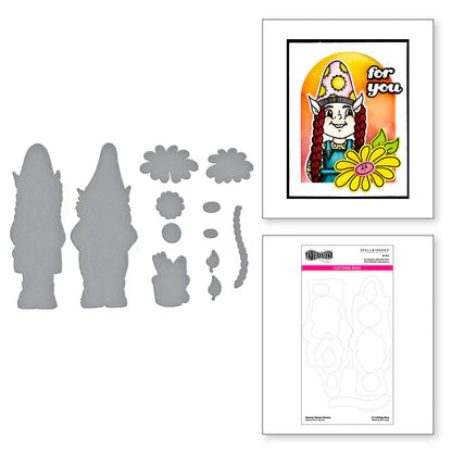 Gnome Sweet Gnome Etched Dies for Coordinating Stamp Set by Dyan Reave ...
