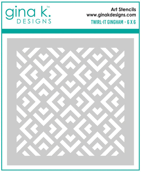 Twirl it Gingham Stencil – Bumbleberry Papercrafts Ltd