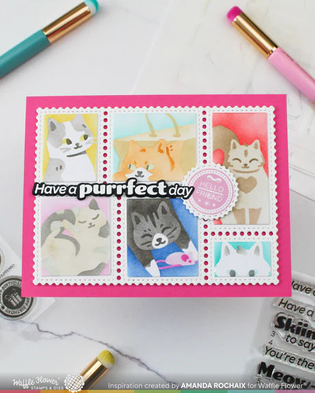 Postage Collage Meow Stencil – Bumbleberry Papercrafts Ltd