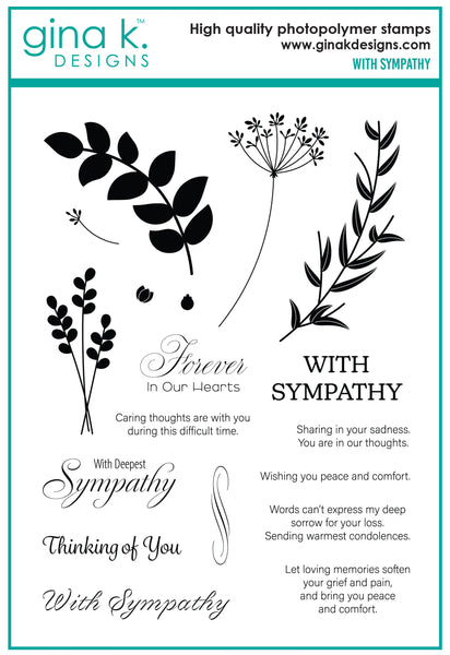 With Sympathy Stamp Set – Bumbleberry Papercrafts Ltd