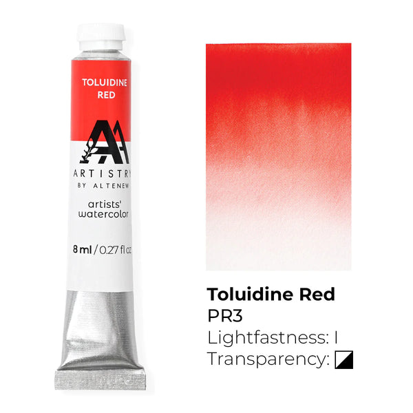 Artists' Watercolor Tube - Toluidine Red - (PR.3)* – Bumbleberry ...