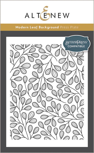Modern Leaf Background Press Plate – Bumbleberry Papercrafts Ltd