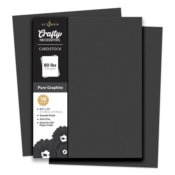 Crafty Necessities: Pure Graphite Cardstock (10 sheets/set ...