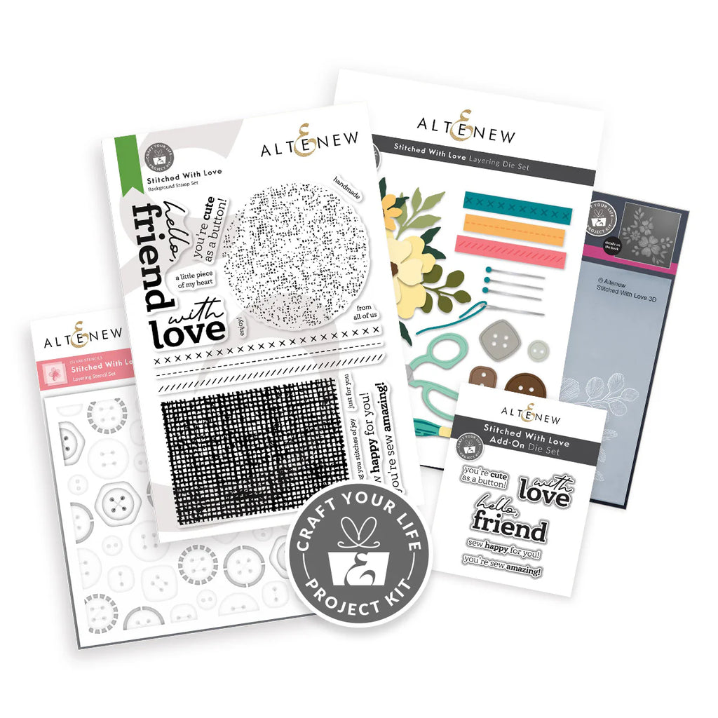 Craft Your Life Project Kit: Stitched With Love & Add-On Die Bundle ...