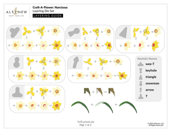 Craft-A-Flower: Narcissus Layering Die Set – Bumbleberry Papercrafts Ltd