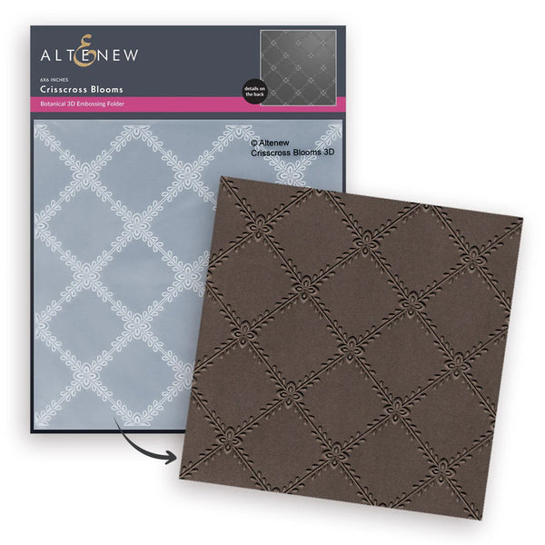 Crisscross Blooms 3D Embossing Folder – Bumbleberry Papercrafts Ltd