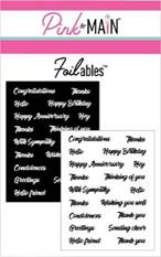 Script Sentiments Foilables – Bumbleberry Papercrafts Ltd
