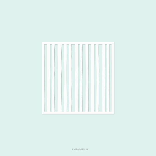 Quirky Stripe Stencil (1 stencil; 6 x 6) – Bumbleberry Papercrafts Ltd