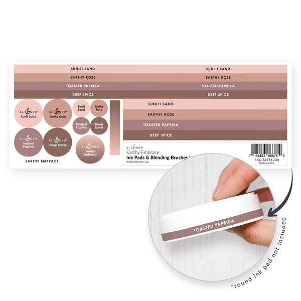 Ink Pads & Blending Brushes Label Set - Earthy Embrace – Bumbleberry ...