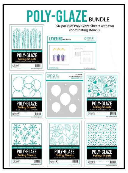 Poly Glaze Foiling Sheets Starter Bundle - For Fuse Machine ...