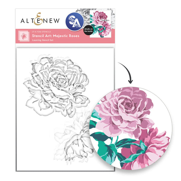Stencil Art: Majestic Roses Layering Stencil Set (7 in 1) – Bumbleberry ...
