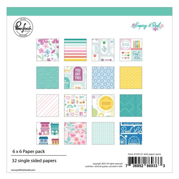 Keeping It Real: 6 x 6 paper pack – Bumbleberry Papercrafts Ltd