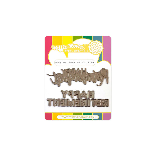Happy Retirement Duo Foil Plate – Bumbleberry Papercrafts Ltd