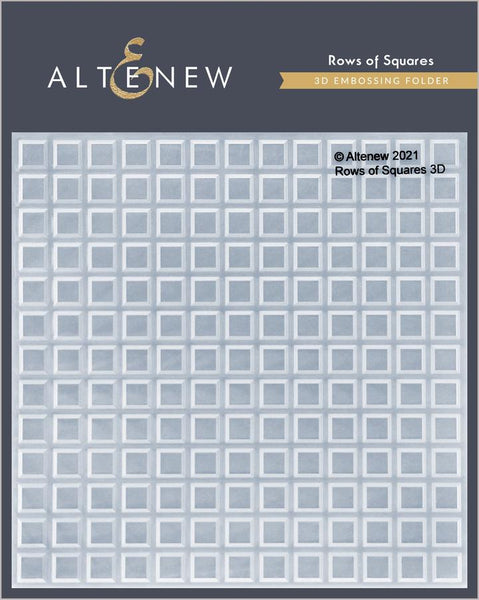 Rows of Squares 3D Embossing Folder – Bumbleberry Papercrafts Ltd