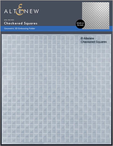 Checkered Squares 3D Embossing Folder – Bumbleberry Papercrafts Ltd