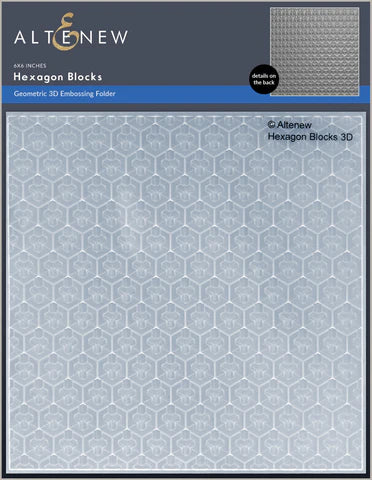 Hexagon Blocks 3D Embossing Folder – Bumbleberry Papercrafts Ltd
