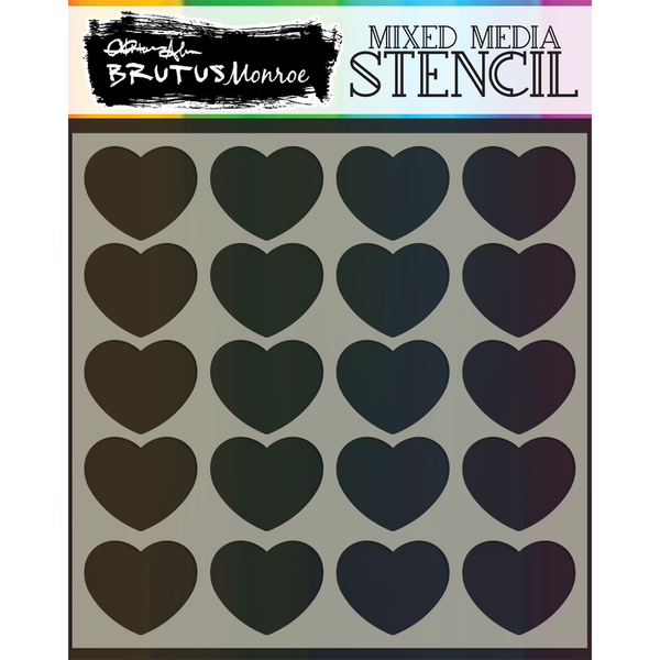 Chunky Stencil | Hearts – Bumbleberry Papercrafts Ltd