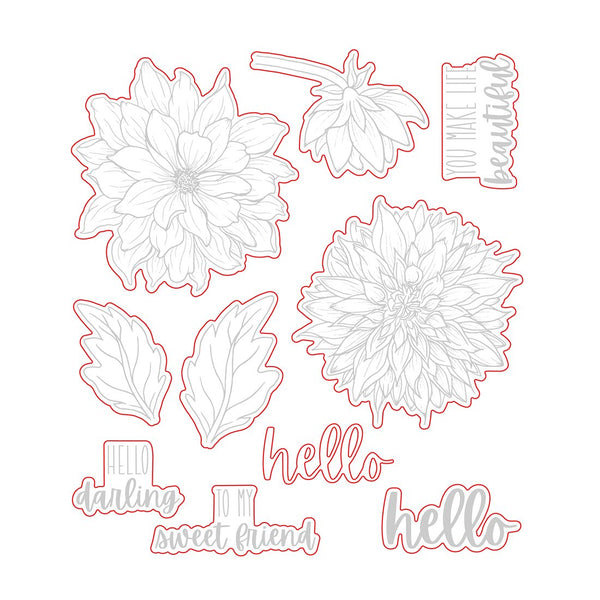 Darling Dahlias | Honey Cuts - RETIRING – Bumbleberry Papercrafts Ltd