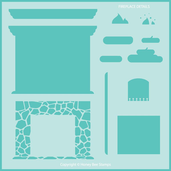 Fireplace Details Stencil – Bumbleberry Papercrafts Ltd