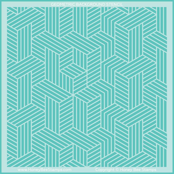 Geometric Lines Background | 6x6 Stencil – Bumbleberry Papercrafts Ltd