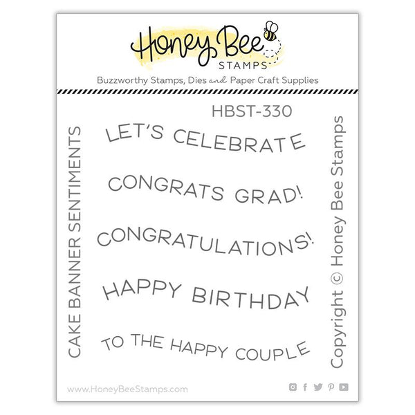 Cake Banner Sentiments | 2x2 Stamp Set – Bumbleberry Papercrafts Ltd