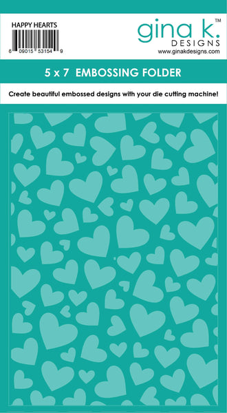 Happy Hearts Embossing Folder – Bumbleberry Papercrafts Ltd