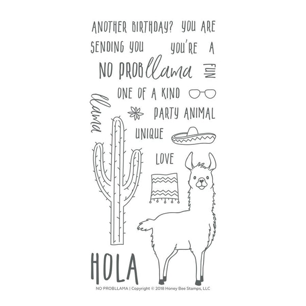 No Probllama Stamp Set – Bumbleberry Papercrafts Ltd