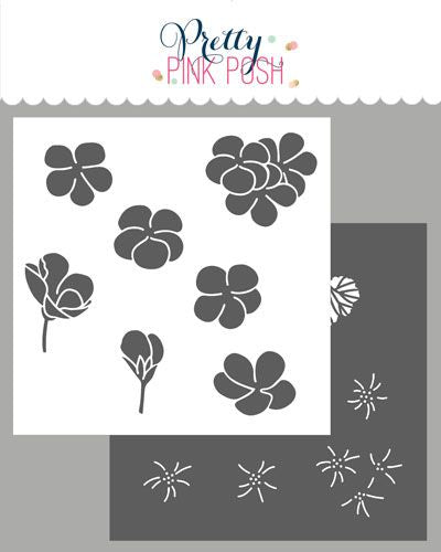 Geraniums Stencil – Bumbleberry Papercrafts Ltd
