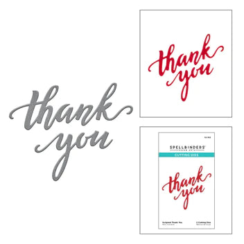 Scripted Thank You Etched Dies from the Throwback Faves Collection by ...